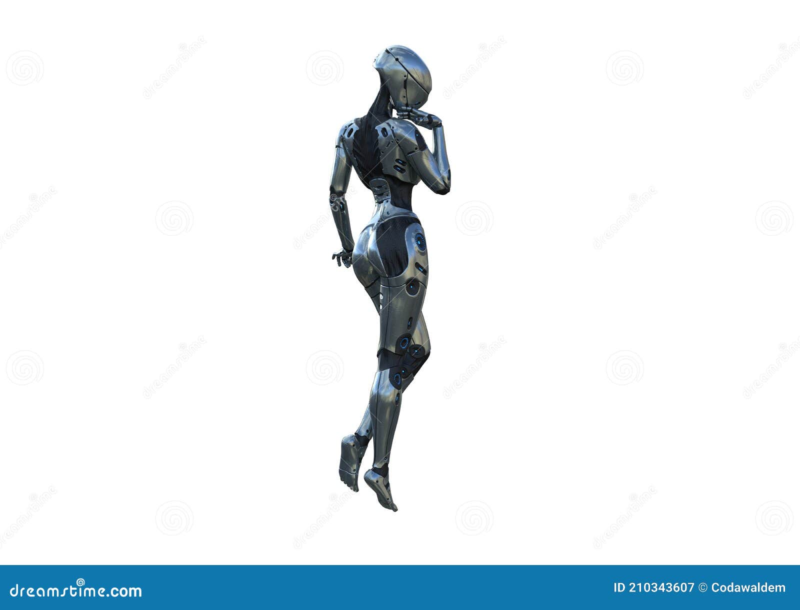 Image Robot Created in Female Figure with Different Viewing Angles ...