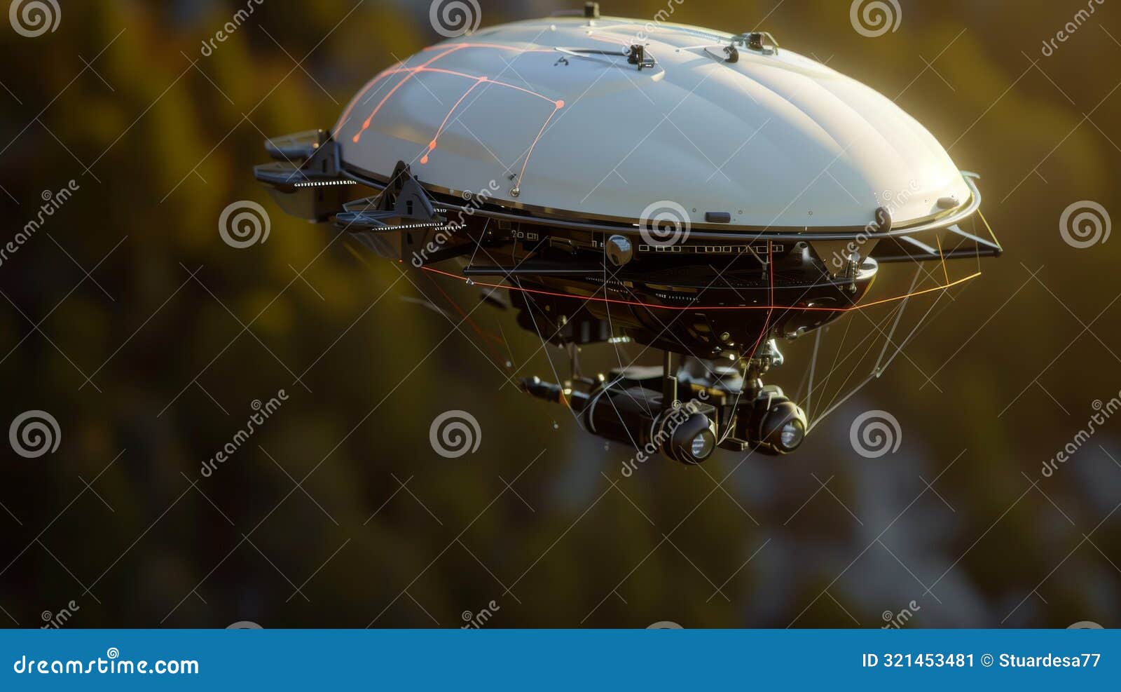 Futuristic Aerial Drone with Advanced Technology Stock Image - Image of colorful, architecture ...
