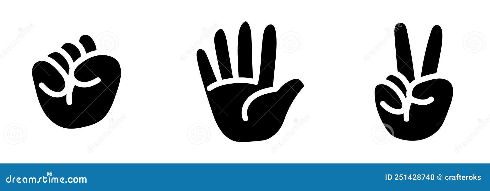 Rock Paper Scissors EPS Vector File Stock Illustration - Illustration ...