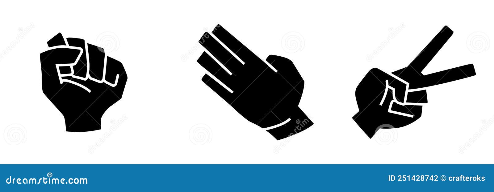 Rock Paper Scissors EPS Vector File Stock Illustration - Illustration ...