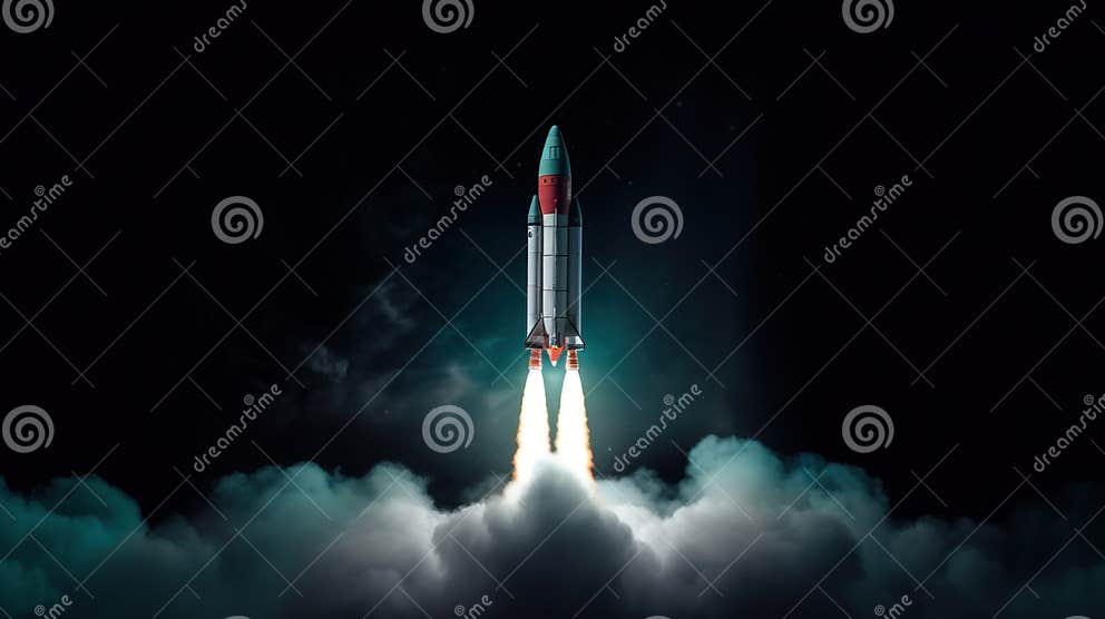 Image of a rocket launch stock image. Image of technology - 306639901
