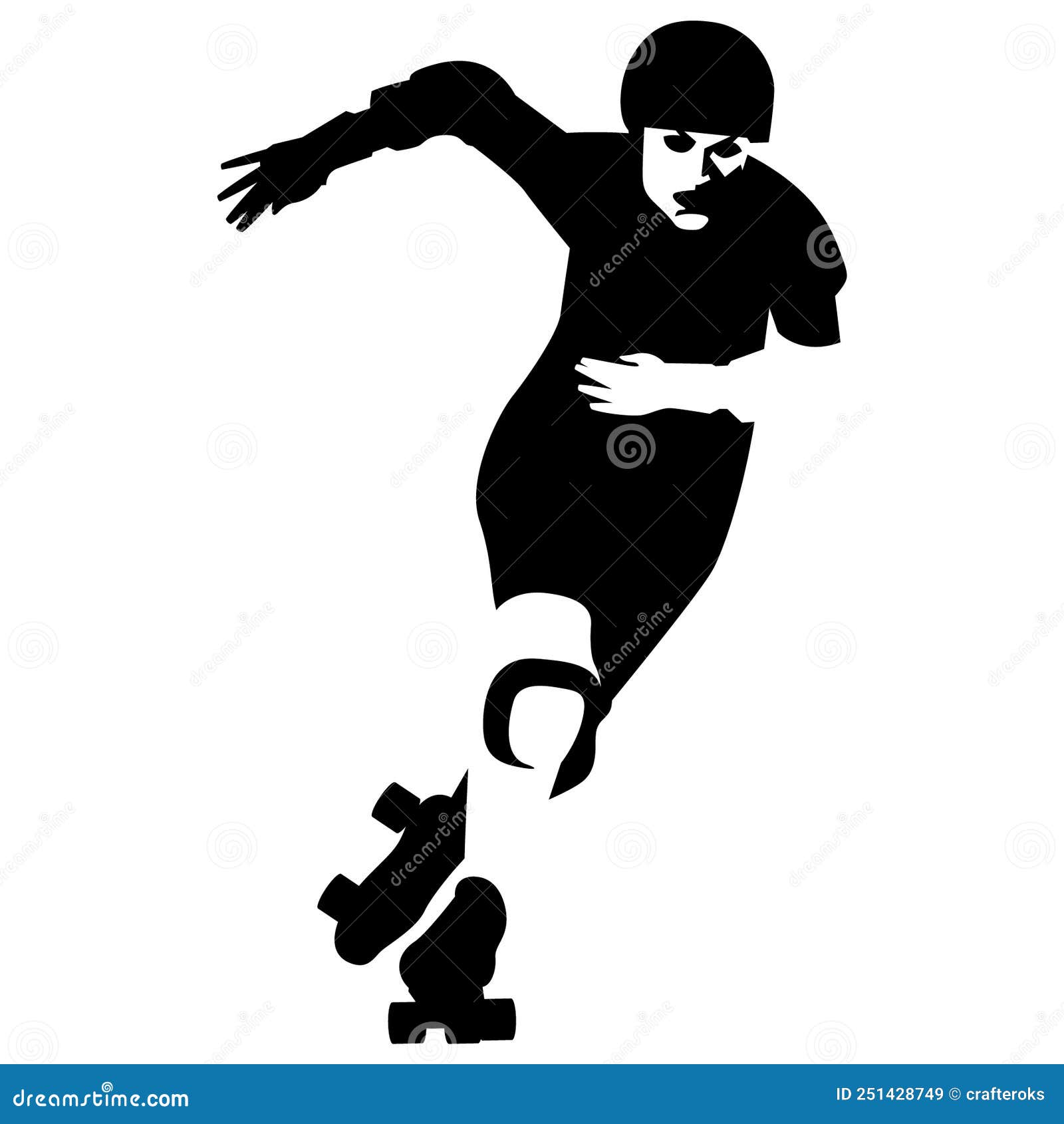 Roller Derby Helmet Typography, T-shirt Graphics Vector Illustration ...