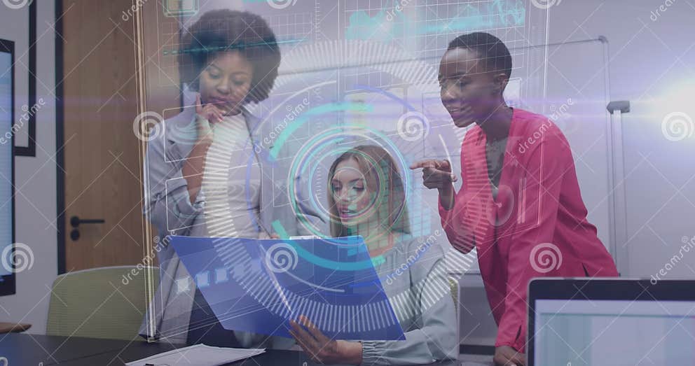 Image of Round Scanner and Data Processing Over Three Diverse Women ...