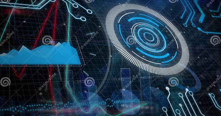 Image of Round Scanner, Statistical Data Processing and Microprocessor ...