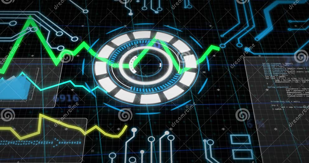 Image of Round Scanner, Statistical Data Processing and Microprocessor ...