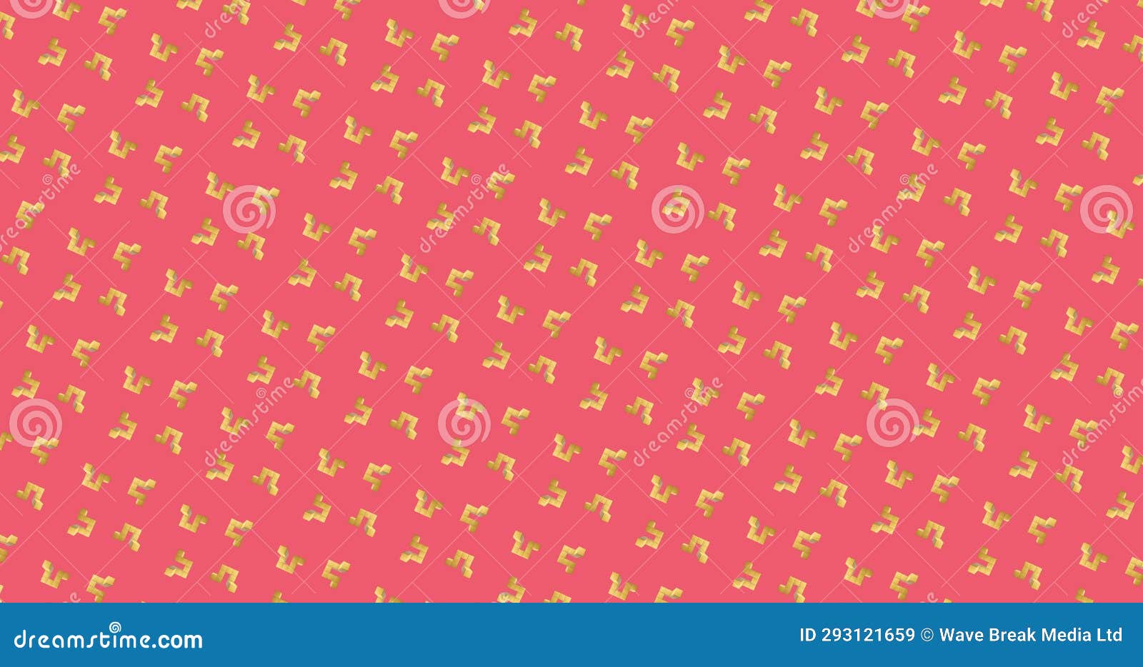 Image of Rows of Pattern Moving on Pink Background Stock Illustration ...