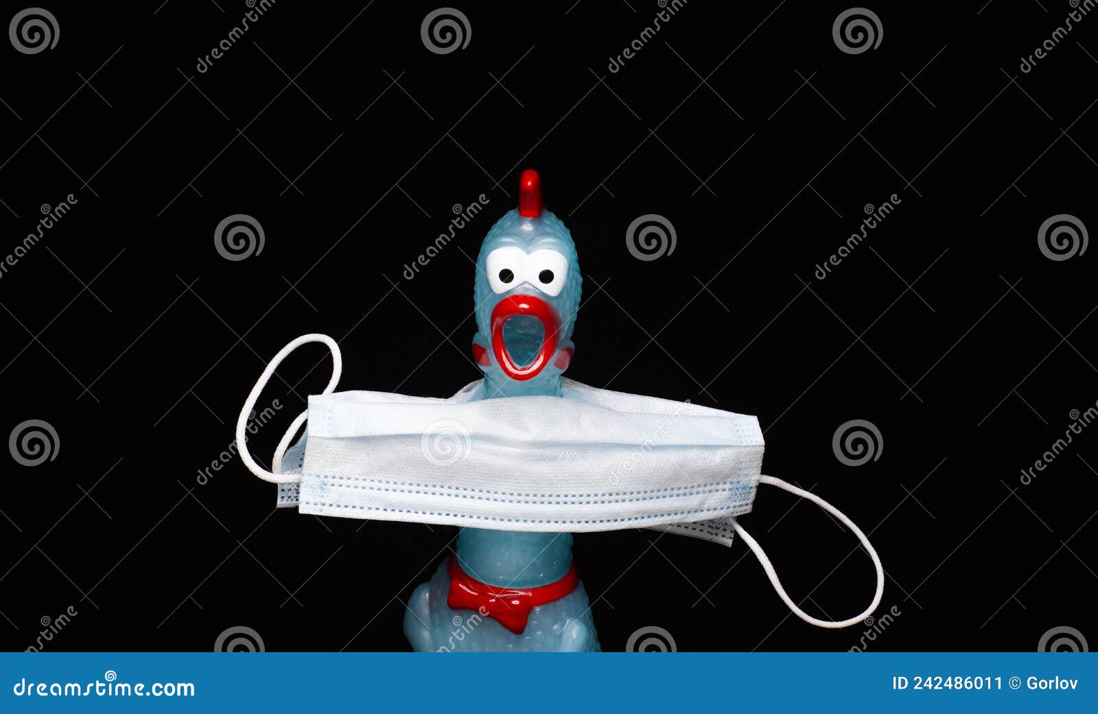 Image of Rubber Chicken Mask Dark Background Stock Image - Image of ...