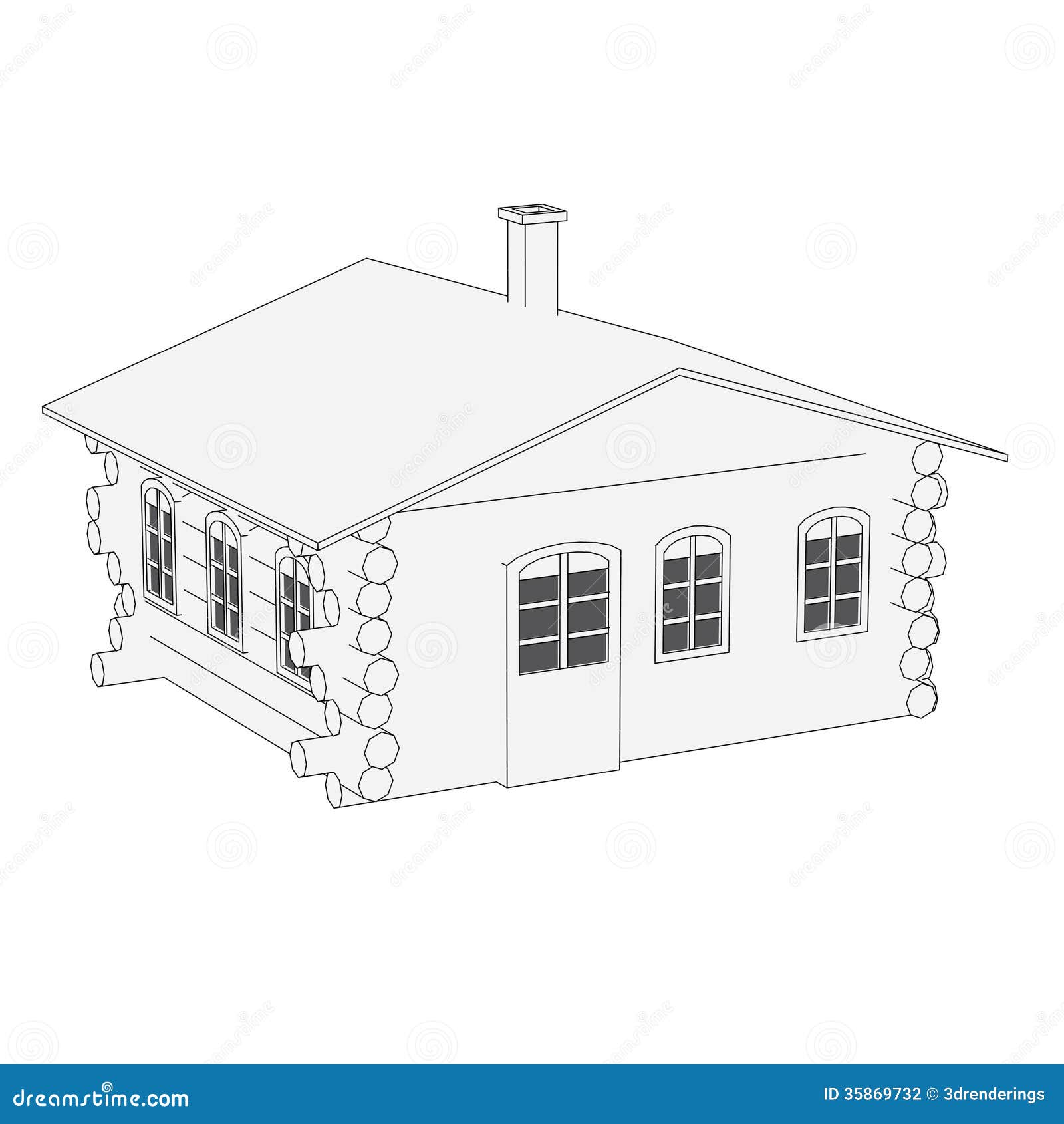 Image of russian house stock illustration. Illustration of drawing ...