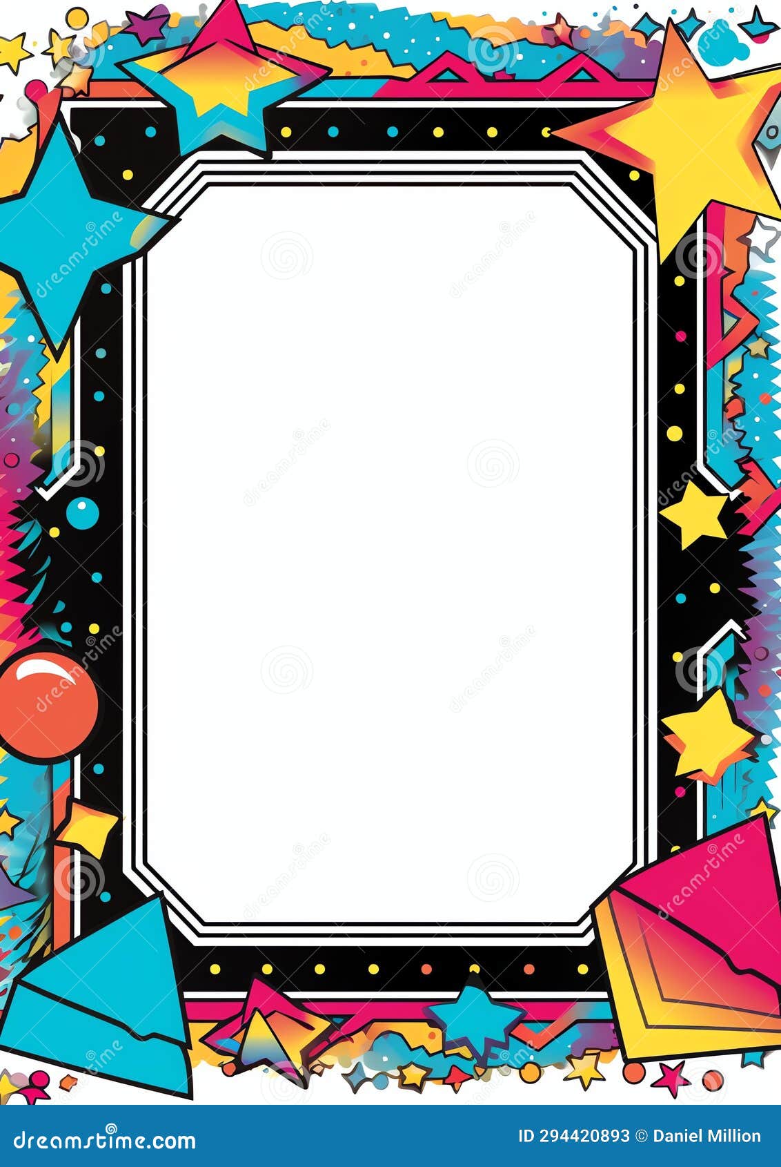 80s Party Themed Frame 80s Retro Nostalgic Stock Illustration ...