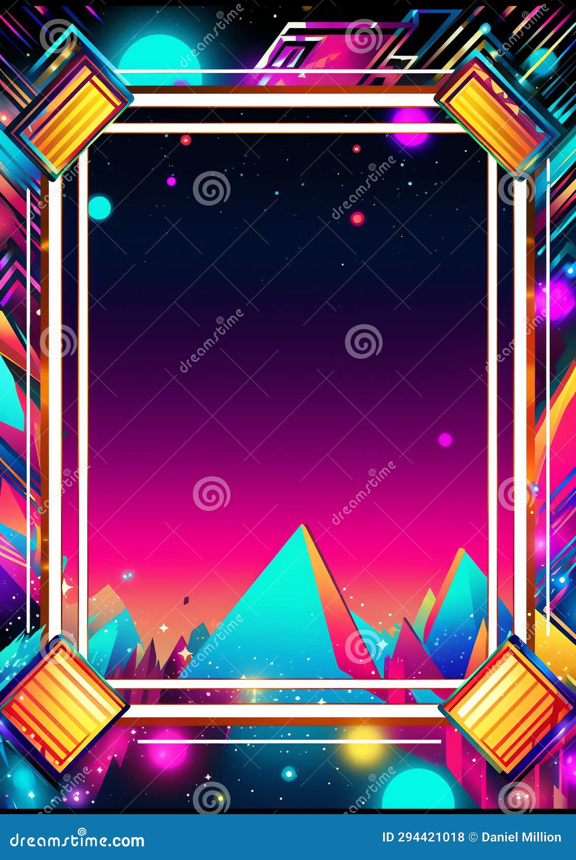 80s Roller Disco Frame 80s Retro Nostalgic Stock Illustration ...