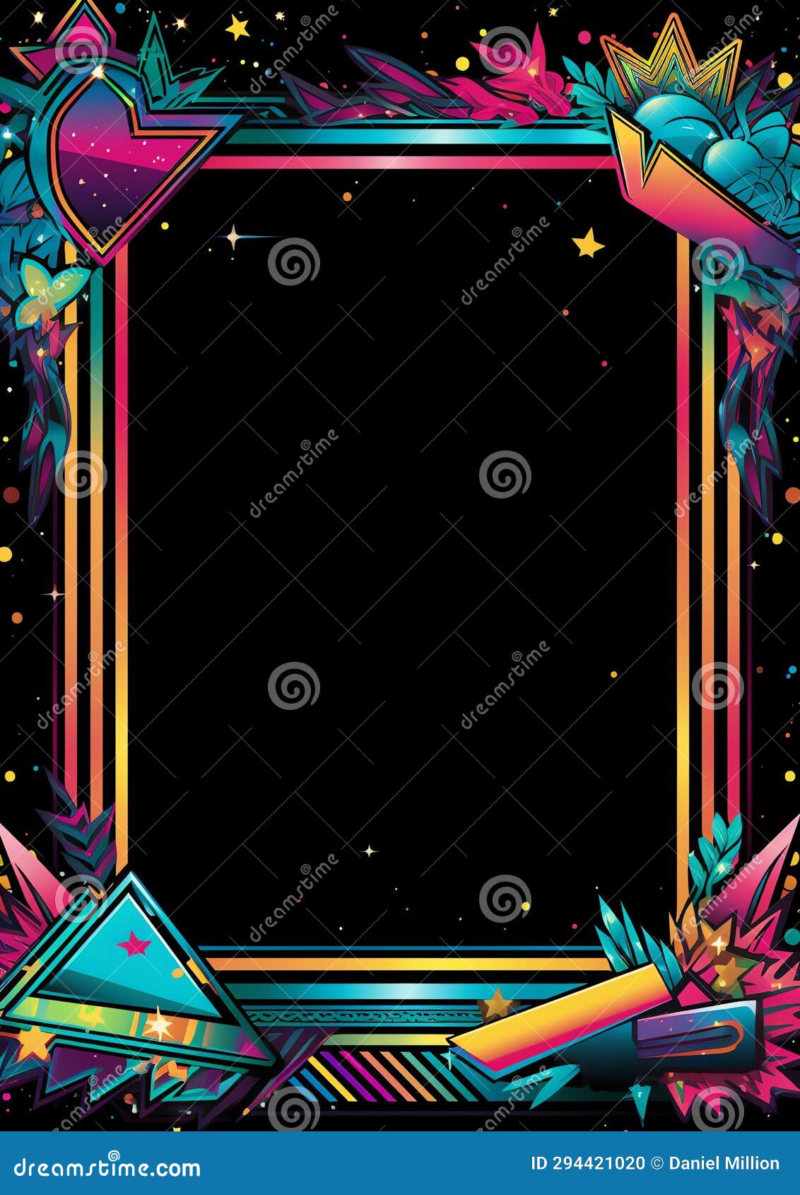 80s Roller Disco Frame 80s Retro Nostalgic Stock Illustration ...