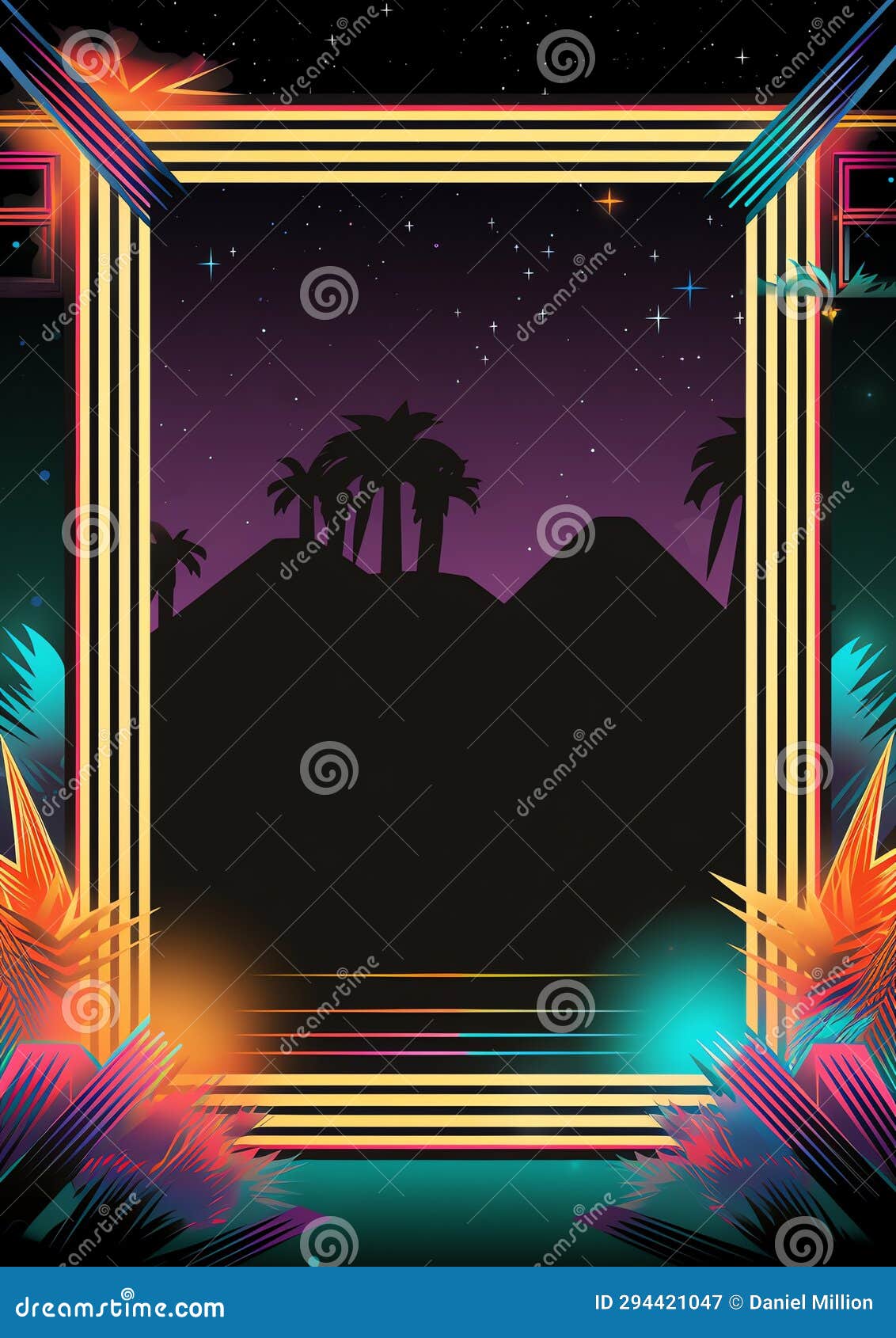 80s Themed Retro Future Frame 80s Retro Nostalgic Stock Illustration ...