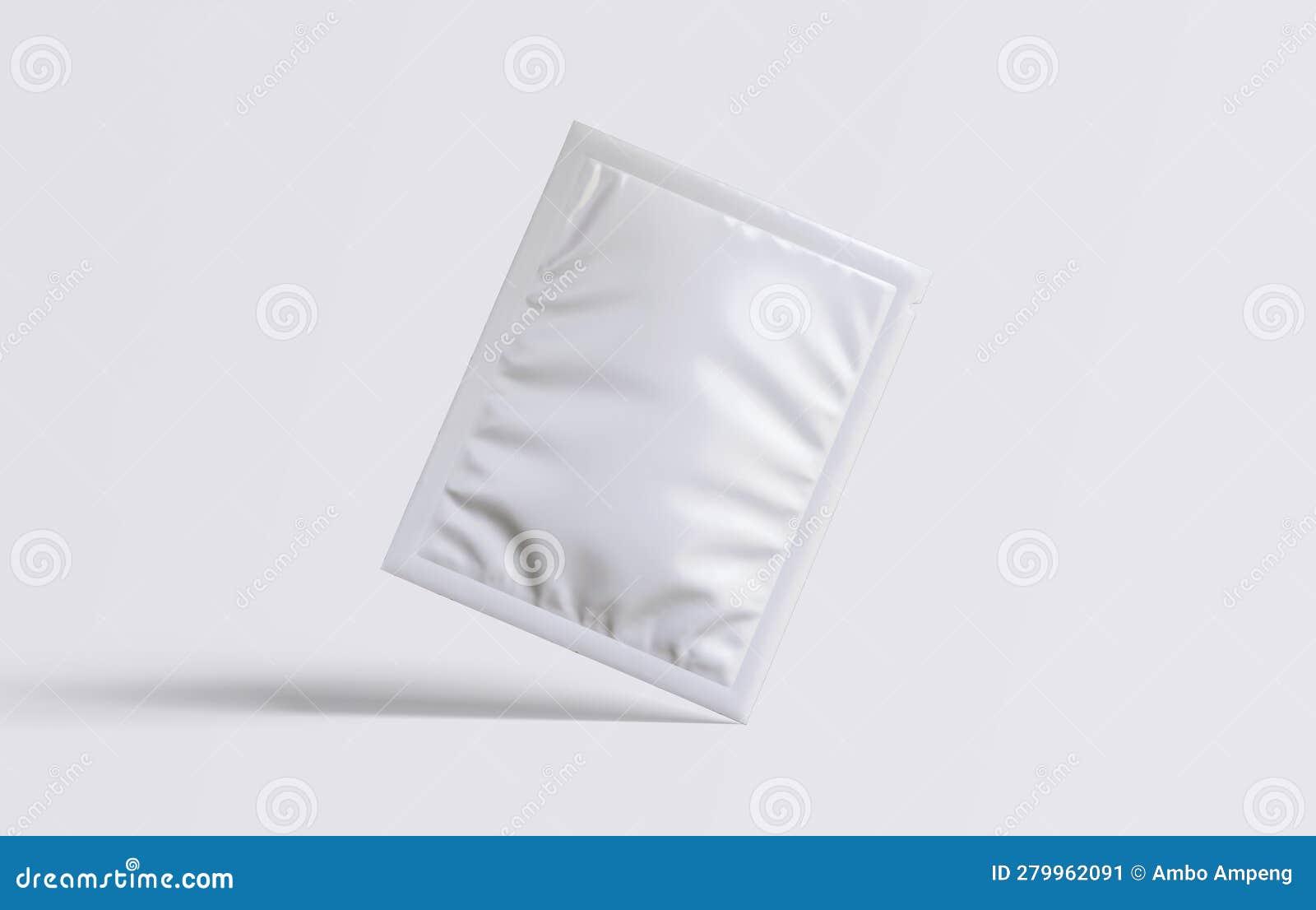 Sachet White Color and Realistic Texture with a Look Good Wrap Stock ...