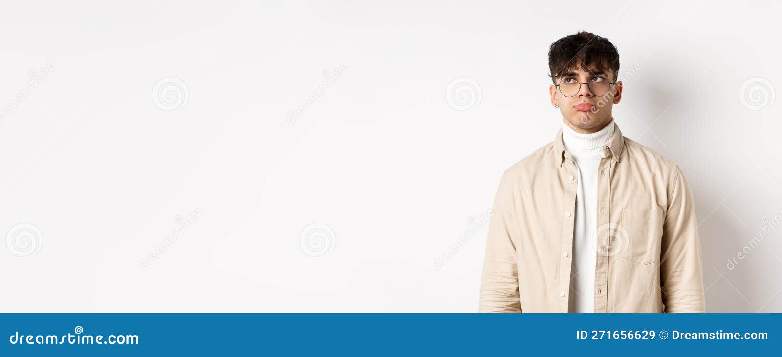 Image of Sad Handsome Guy Feeling Disappointed, Pouting Lips and ...