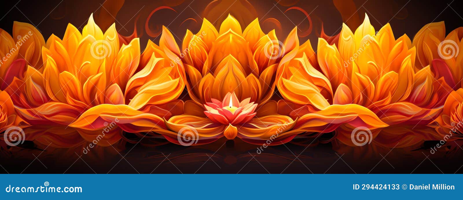 Saffron Diwali Border Frame Stock Illustration - Illustration of festival, fireworks: 294424133