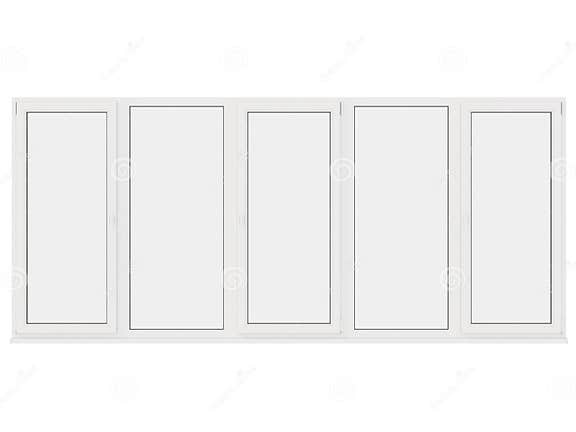 The Image of the Sample Window on White Background. 3D Rendering Stock ...
