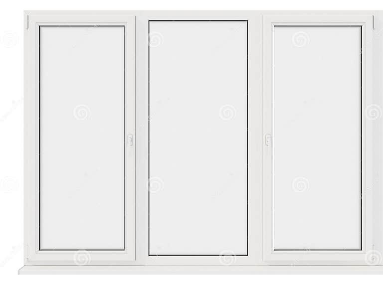 The Image of the Sample Window on White Background. 3D Rendering Stock ...