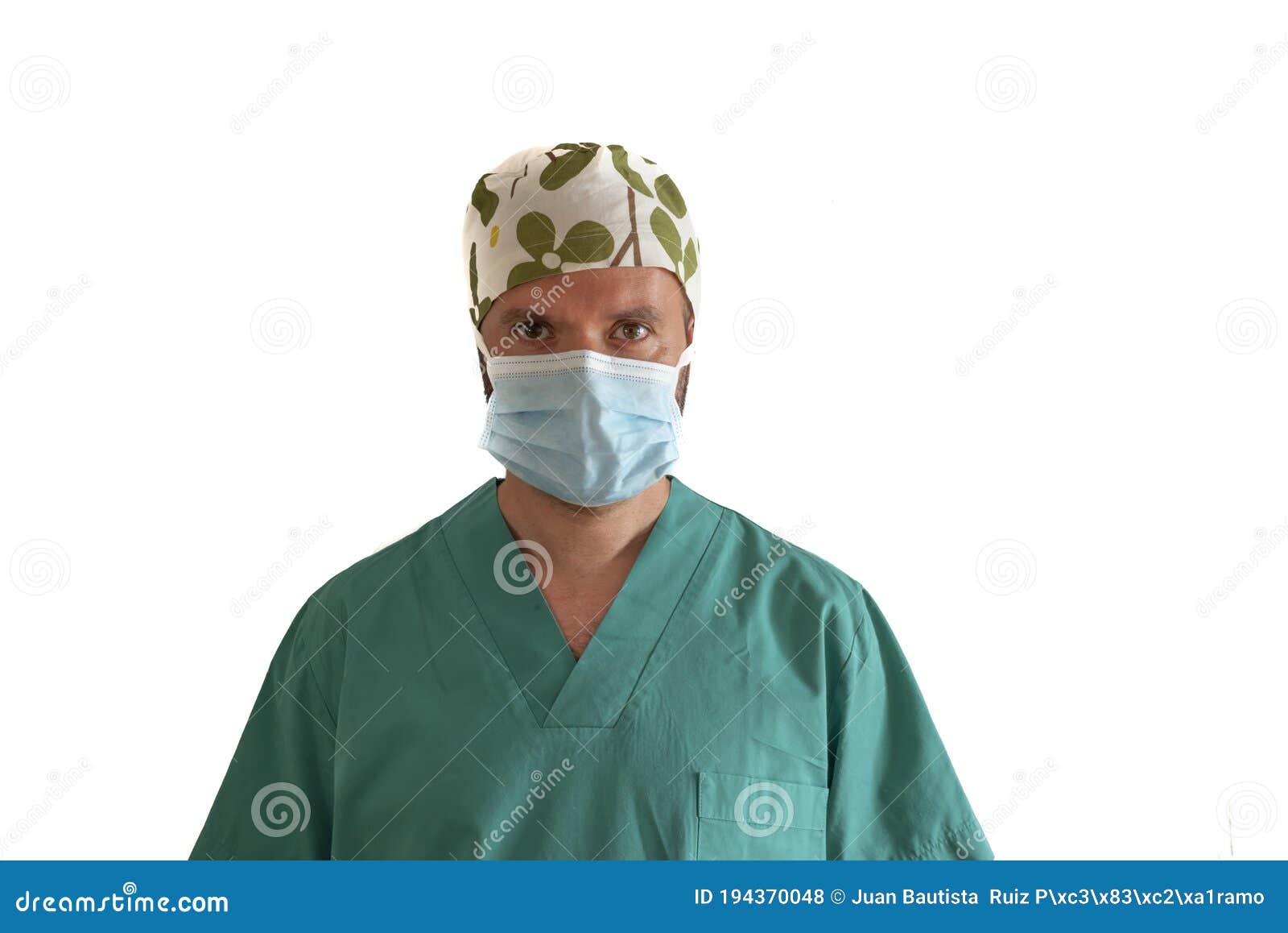 Image of a Sanitary Man on a White Background Stock Photo - Image of ...