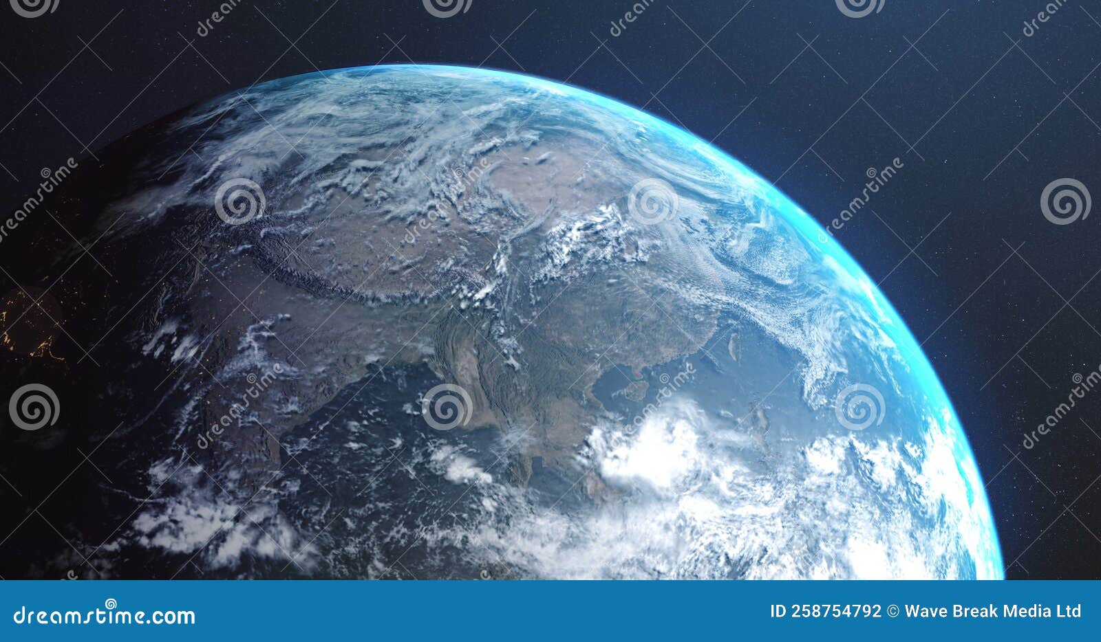 Image of Satellite Photo of Earth Visible from Space Stock Illustration ...