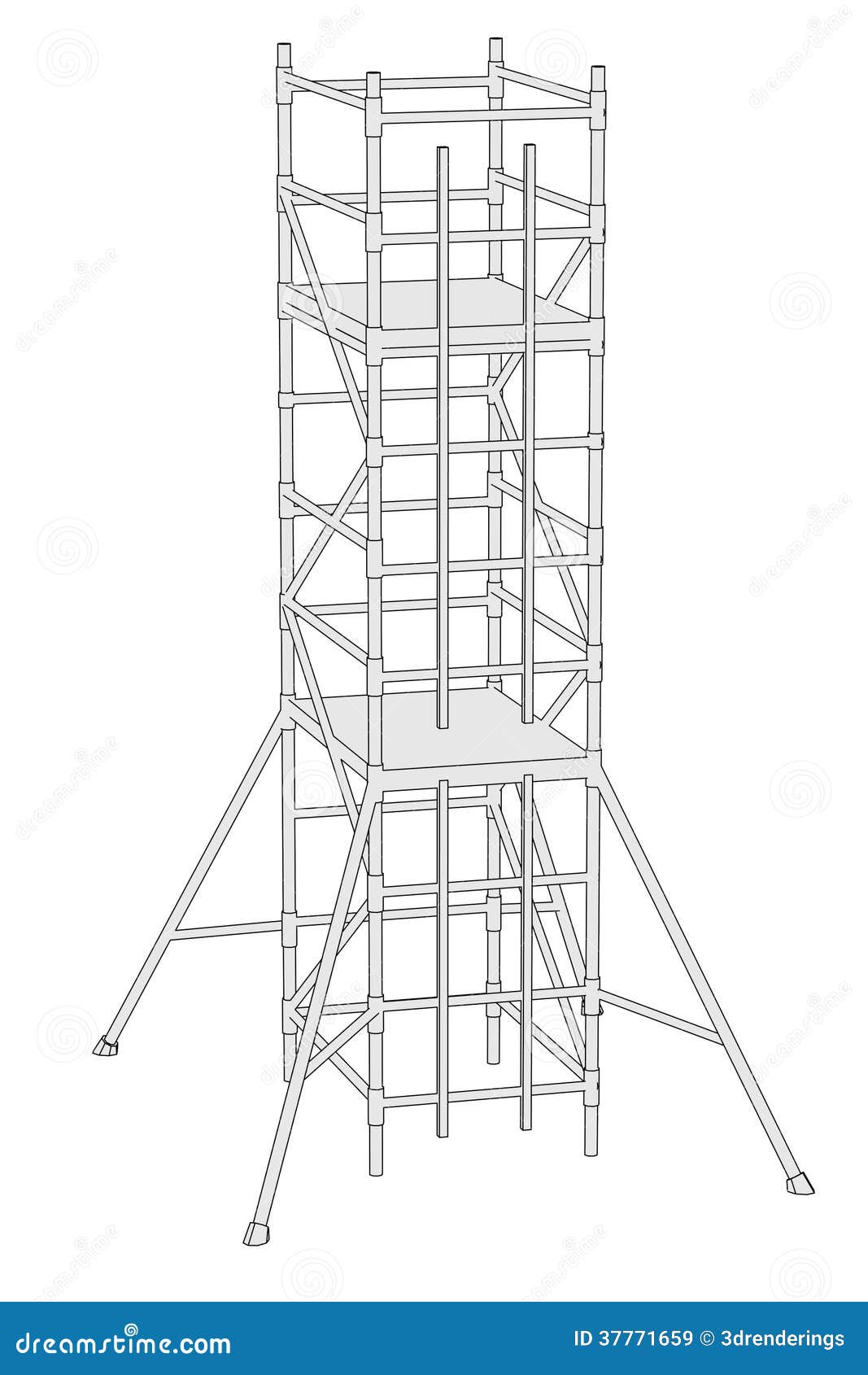 Image of Scaffolding for Building Stock Illustration - Illustration of ...