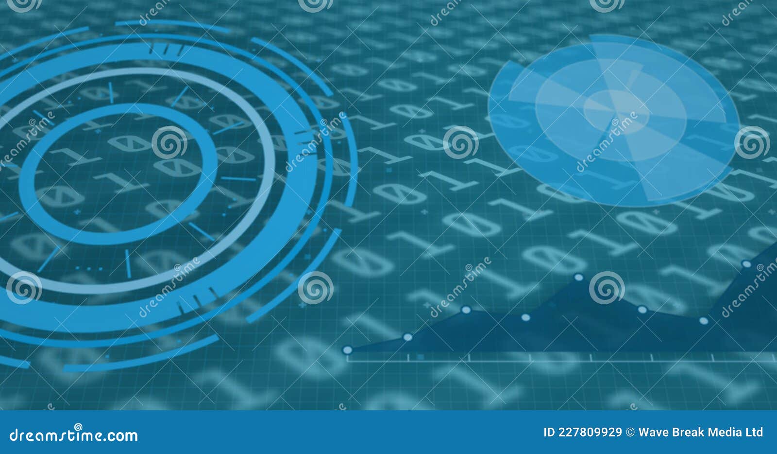 Image of Scanning Scopes Over Binar Code Stock Illustration ...