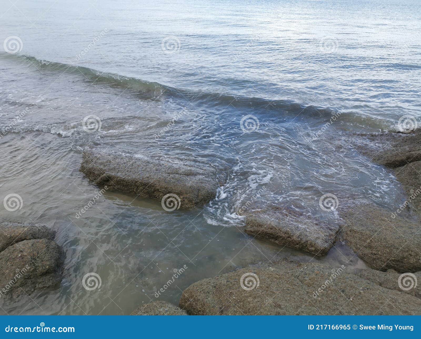 Scenery of Beautiful Rocky Beach Stock Image - Image of rough, nature ...