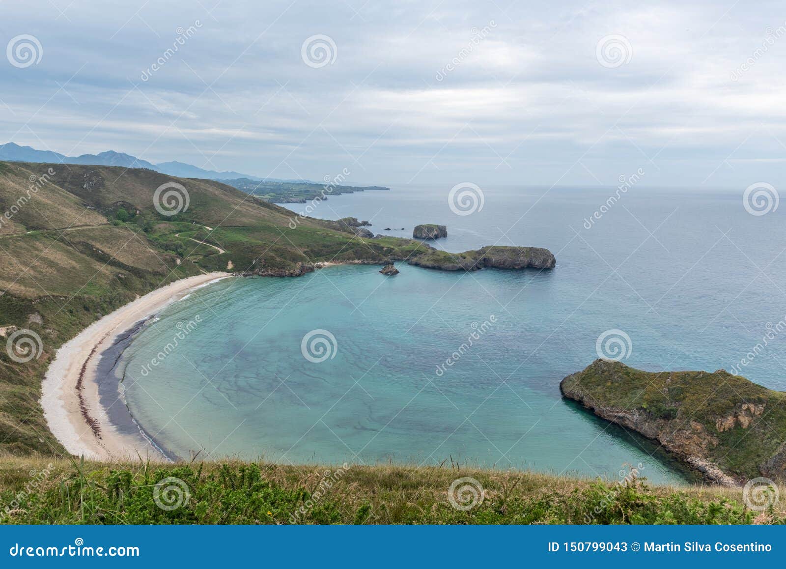 Image of Scenic Beach Es of Torimbia and Toranda, Asturias, Spain Stock ...