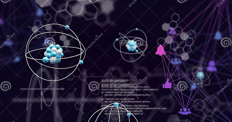 Image of Scientific Data Processing and Atoms Over Network of ...