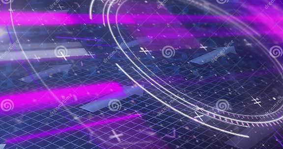 Image Of Scope Scanning Binary Coding And Blue Arrows On Grid