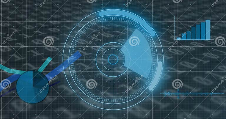Image of Scope Scanning, Data Processing and Binary Coding Numbers ...