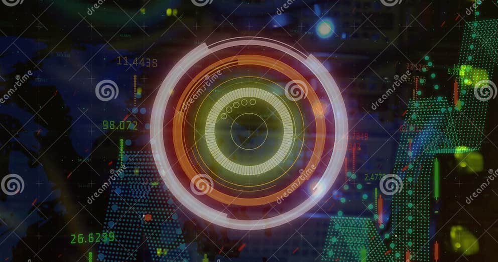 Image of Scope Scanning and Data Processing Over Cables in Computer Server in Background Stock ...