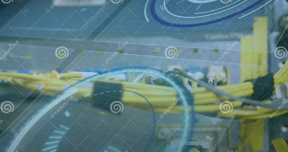 Image of Scope Scanning and Data Processing Over Cables in Computer Server Stock Photo - Image ...
