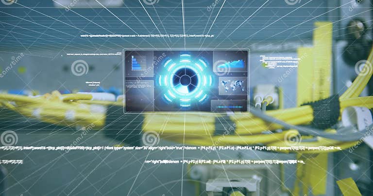 Image of Scope Scanning and Data Processing Over Cables of Computer Server Stock Photo - Image ...