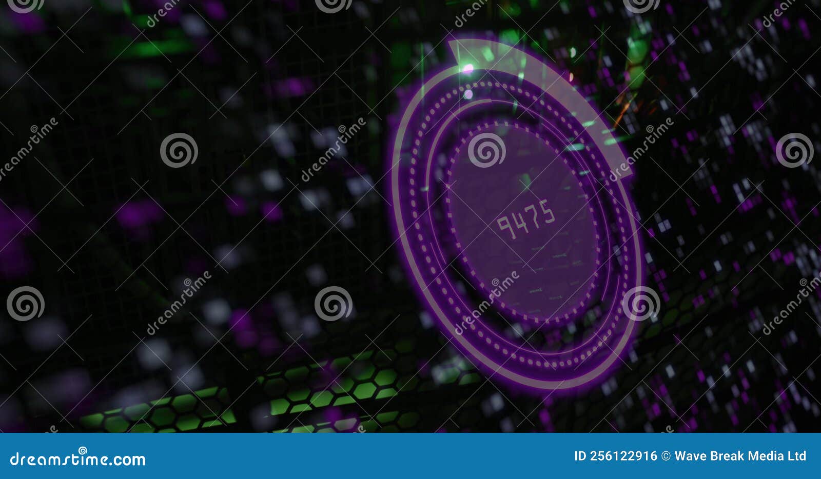Image Of Scope Scanning With Data Processing Over Moving Columns Stock