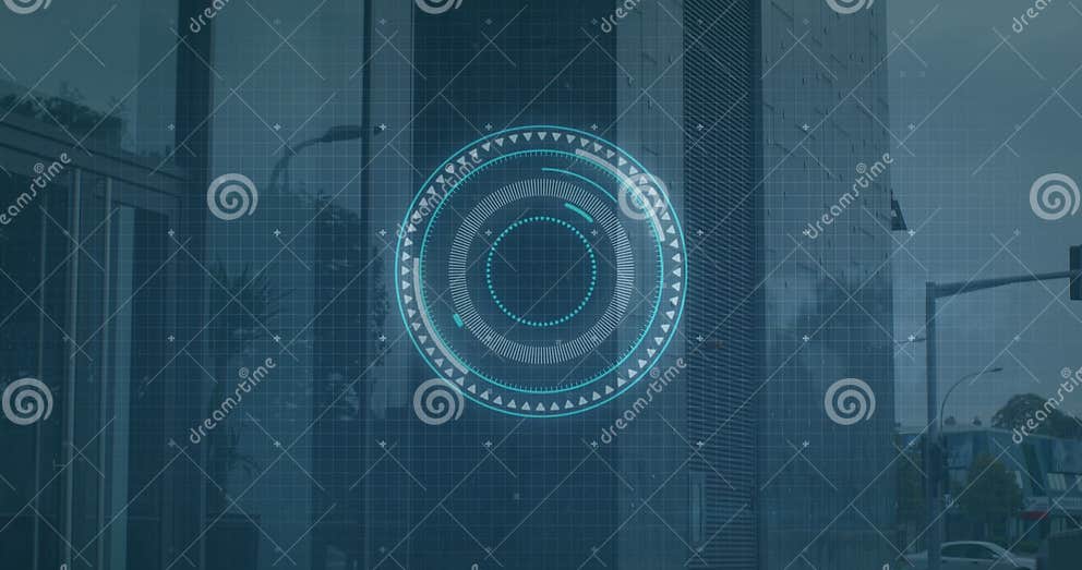 Image of Scope Scanning and Data Processing Over World Map and Processor Elements Stock ...