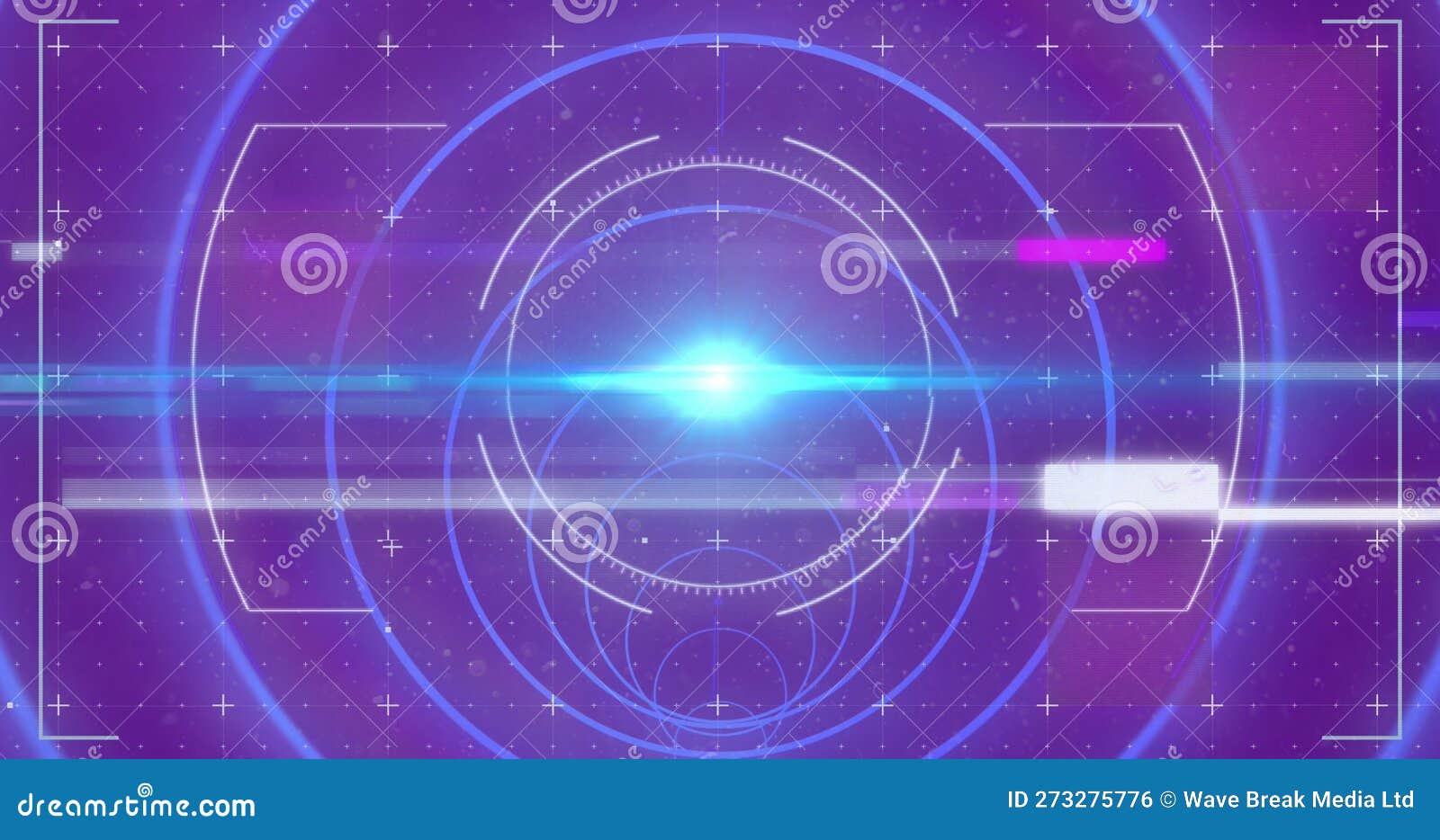 Image of Scope Scanning and Light Spots on Blue Background Stock ...