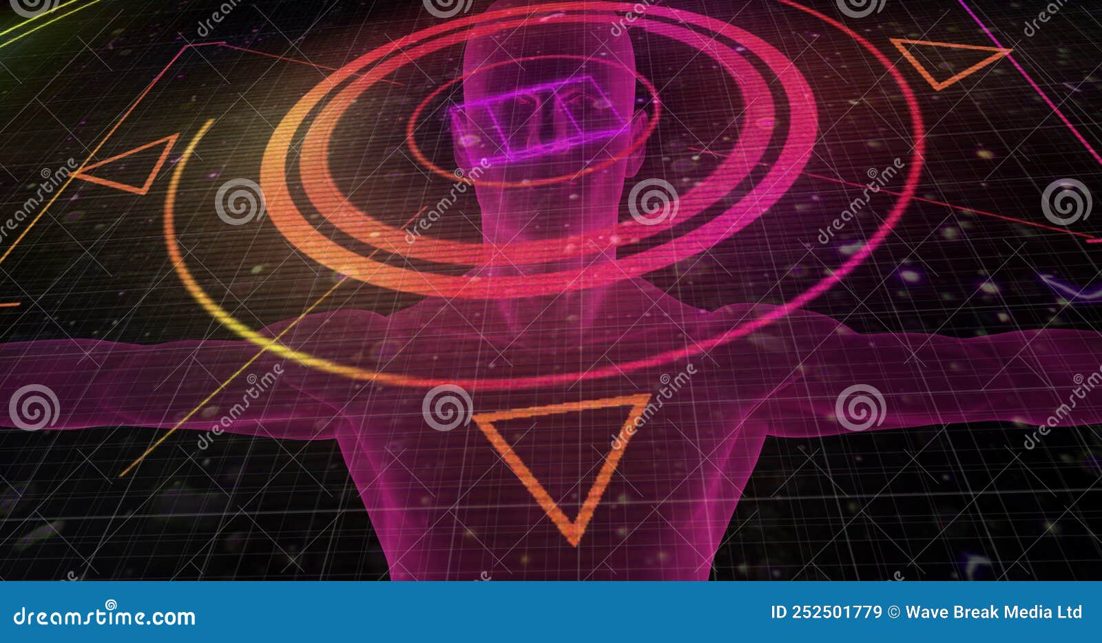 Image of Scope Scanning, Markers and Data Processing Over Human Body ...