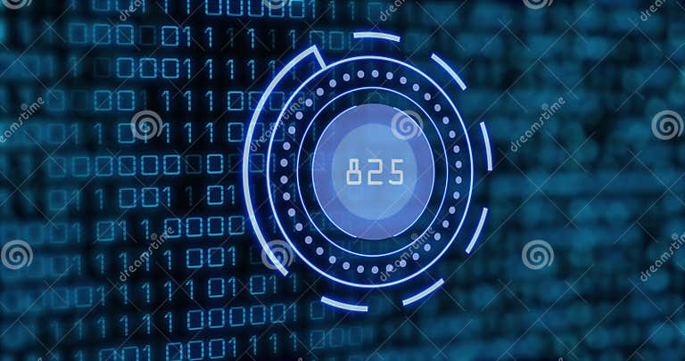 Image of Scope Scanning with Numbers and Binary Coding Processing Stock Image - Image of network ...