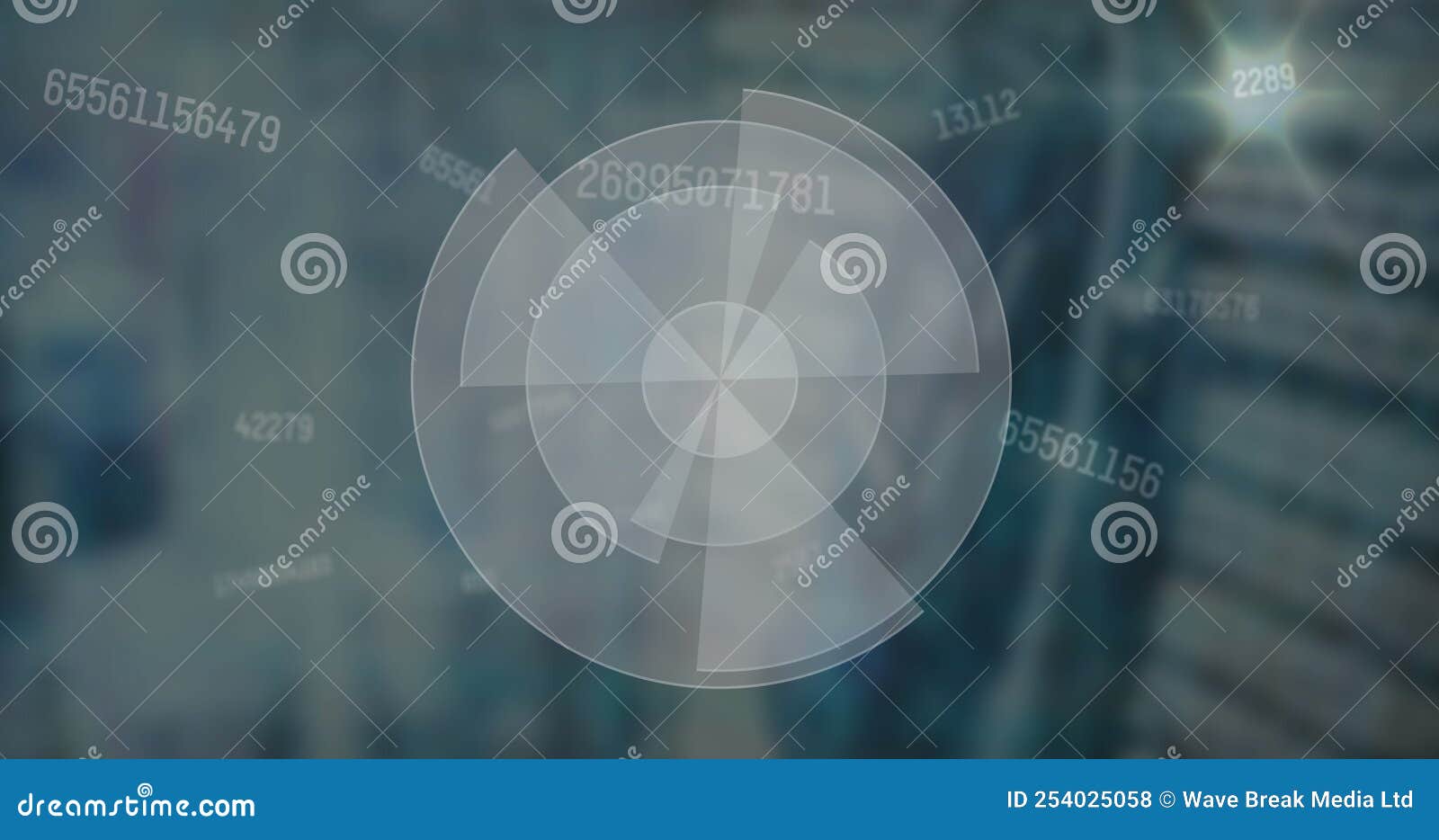 Image of Scope Scanning and Numbers Changing Over Computer Server Stock ...