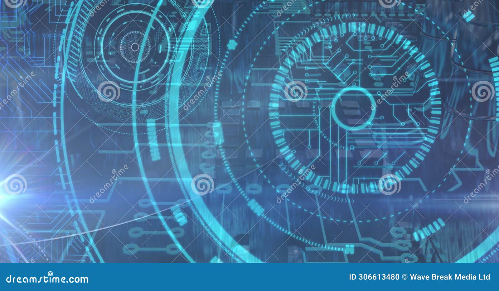 Image of Scope Scanning Over Computer Circuit Board Elements Stock ...