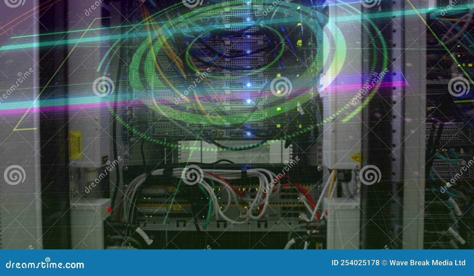 Image of Scope Scanning Over Computer Server Stock Photo - Image of ...