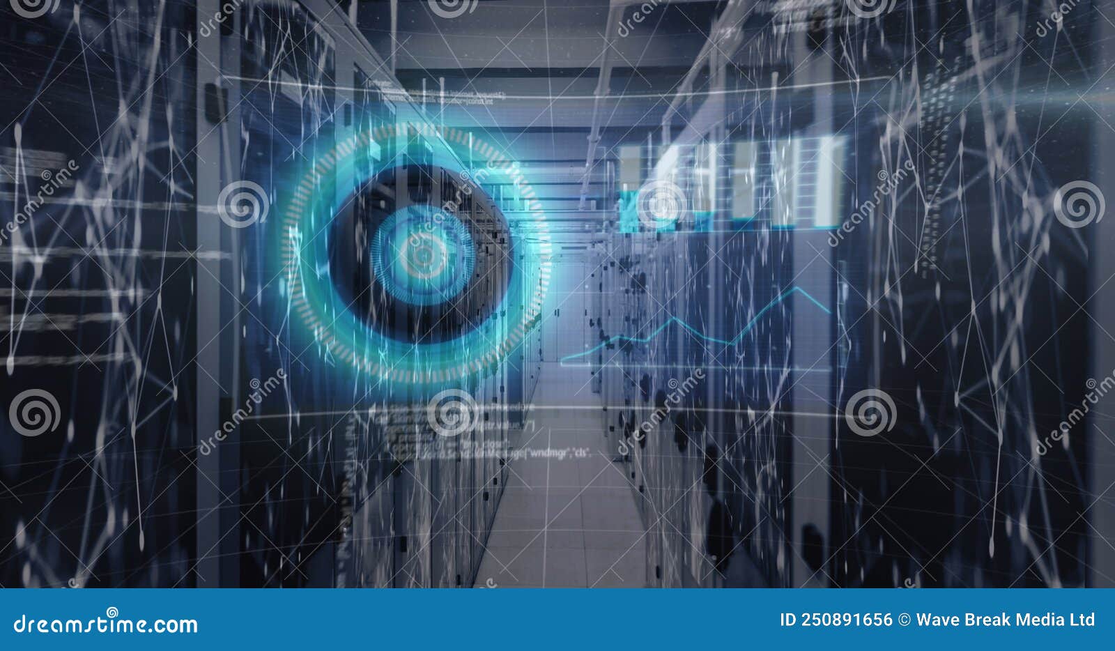 Image of Scope Scanning Over Computer Servers Stock Photo - Image of ...