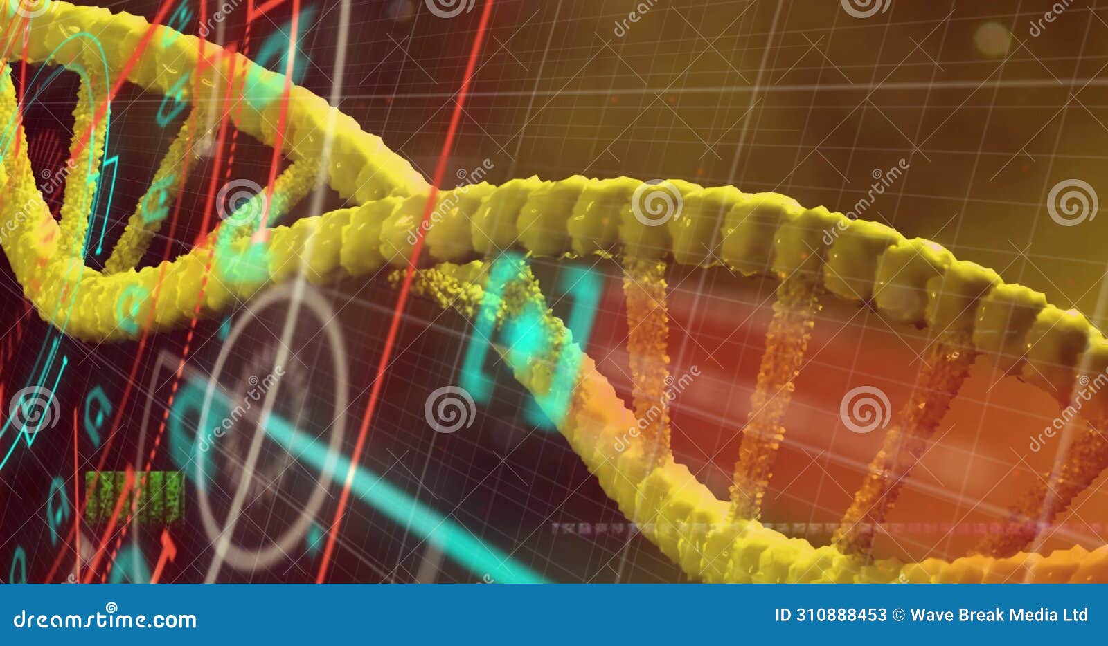 Image of Scope Scanning Over Dna Strand Stock Image - Image of strand ...