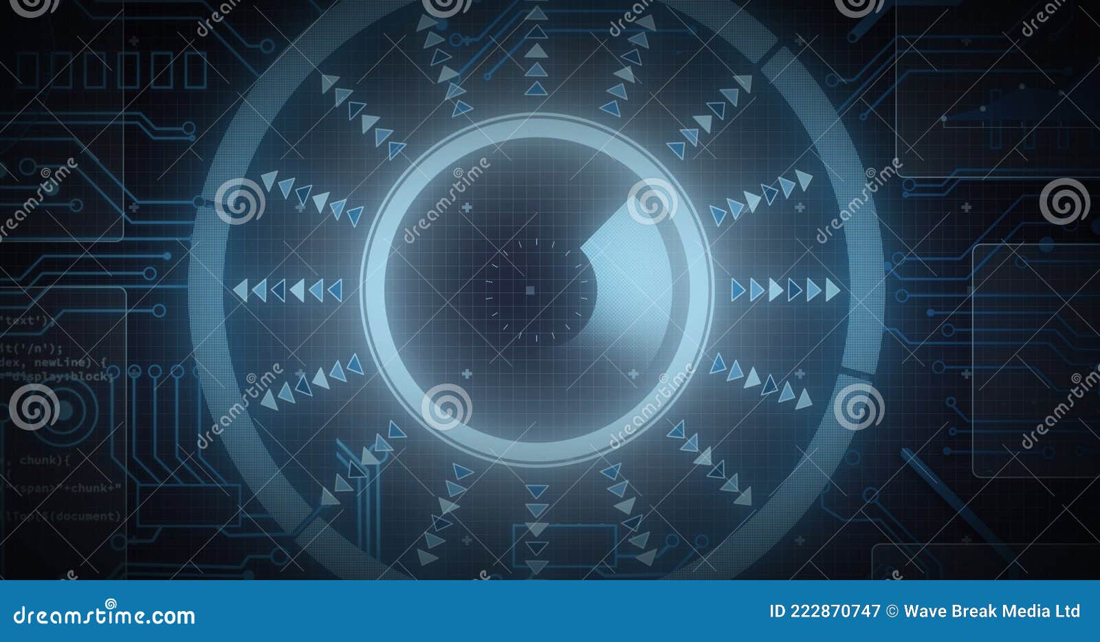 Image of Scope Scanning, Processor Elements and Data Processing on Screens Over Grid Stock ...