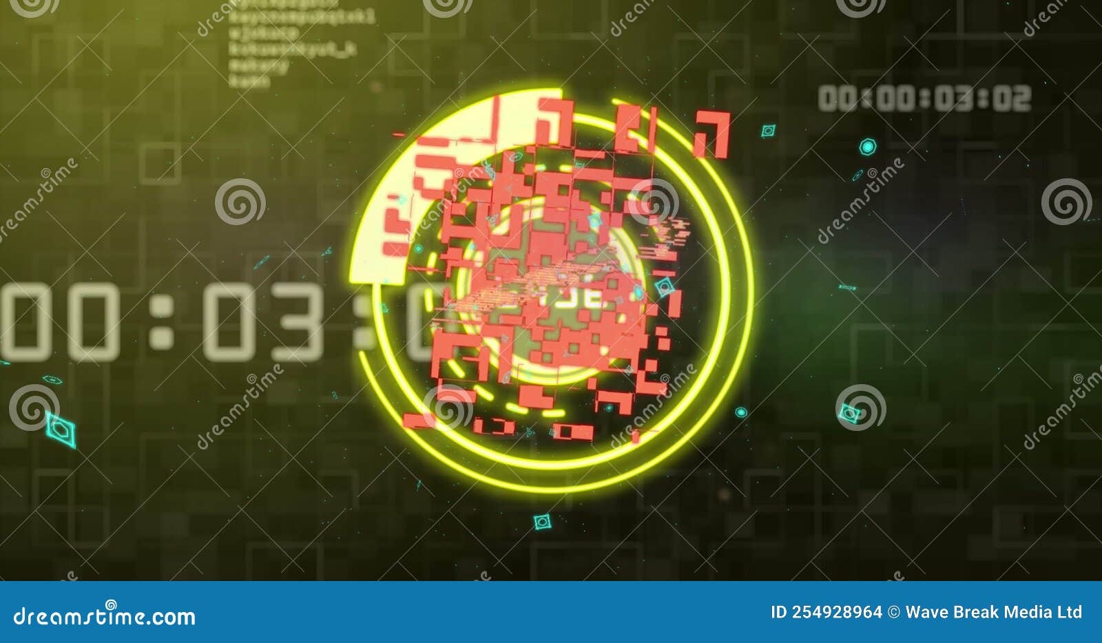Image of Scope Scanning with Qr Code Over Data Processing Stock ...