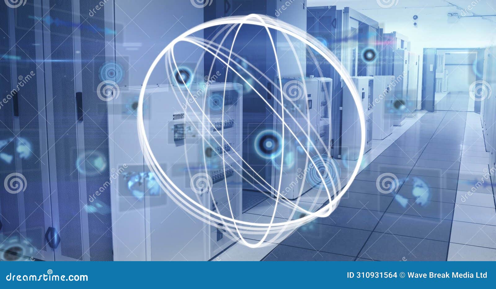 Image of Scope Scanning and Scope Scanning Over Tech Room with Computer ...