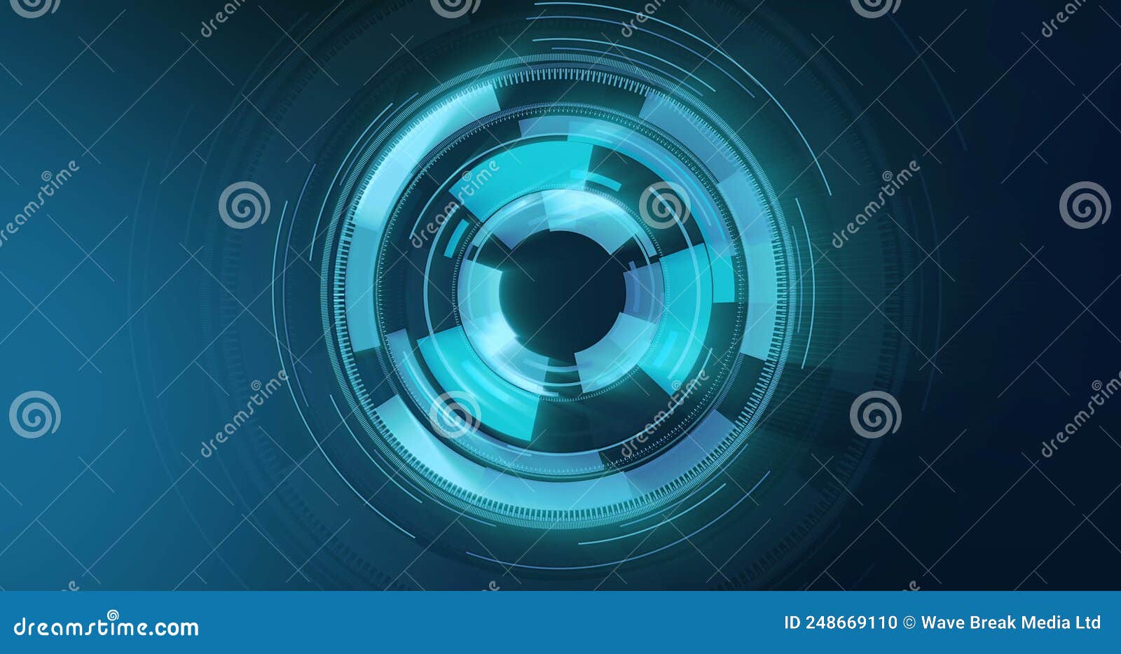 Image of Scopes Scanning on Blue Background Stock Illustration ...