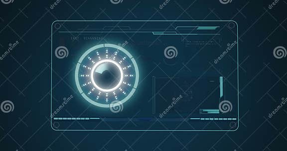 Image of Scopes Scanning and Data Processing on Digital Screen Stock ...