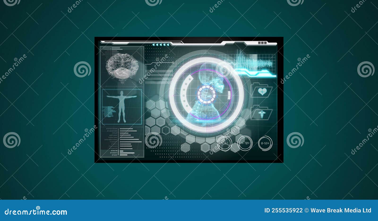 Image of Scopes Scanning and Medical Data Processing Over Digital ...