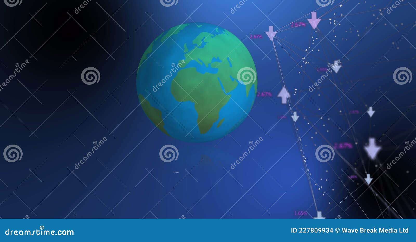 Image of Scopes Scanning and Planet Earth Over Grid Stock Illustration ...